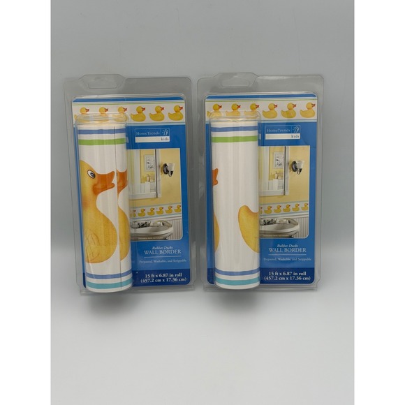 Bath | Hometrends Kids Rubber Duck Wall Border Set Nos 9sy2k Nostalgia ...